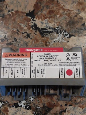 Honeywell S8660K 1006 Continuous re-try Lennox 80N9201 Armstrong ...