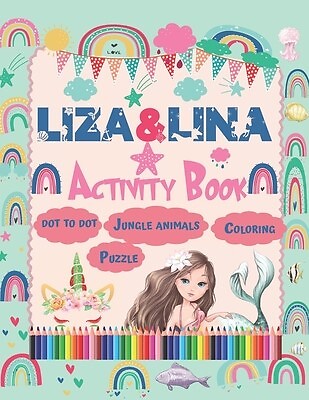Liza Lina Activity Book Fun Unicorn Mermaid Cute by Activity Jungle ...