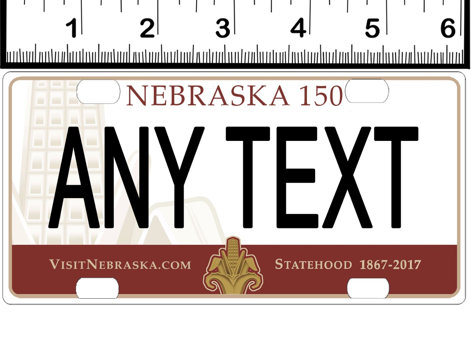 CUSTOM PERSONALIZED ALUM BICYCLE MINI STATE LICENSE PLATE-NEBRASKA 150 ...