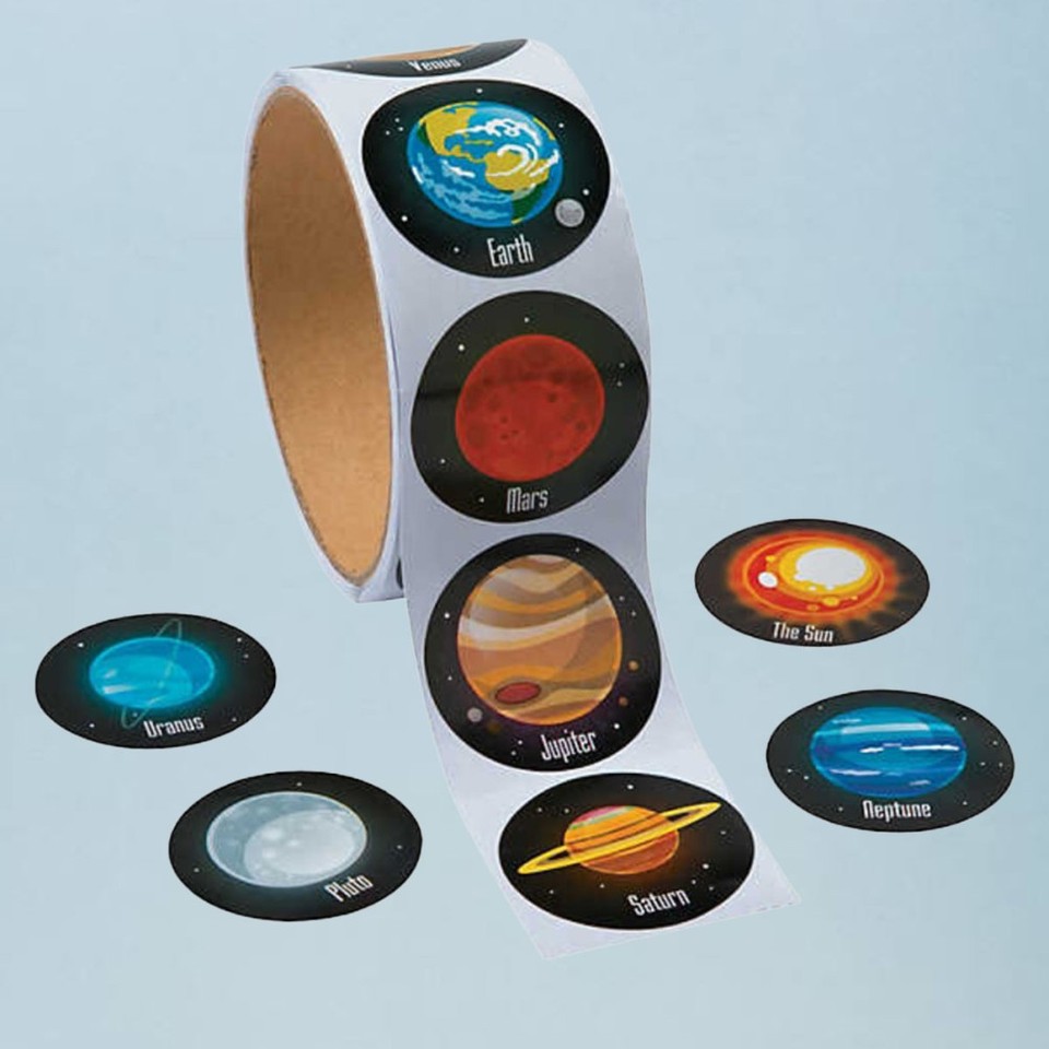 Planet Decals Creative Sticker Moon and Star Stickers Cute Scrapbook ...