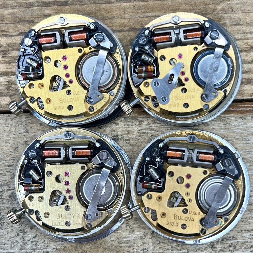 Bulova Accutron Wrist Watch Movements - Series 2181, 2182, 218D - Day ...