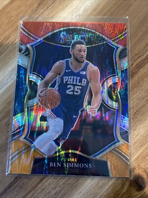 🚨2020-21 Panini Select Ben Simmons Red White Orange Shimmer - 76ers | eBay