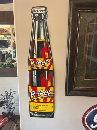 Vintage Original R-Pep Soda Advertising Sign (tin painted metal) | eBay