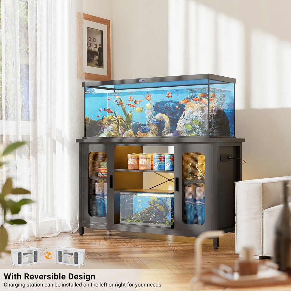 55-75 Gallon Fish Tank Stand for 2 Fish Tank Accessories Storage w ...