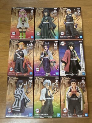 Demon Slayer Hashira Pillar Figures 9 Types Set Kimetsu Kizuna no ...