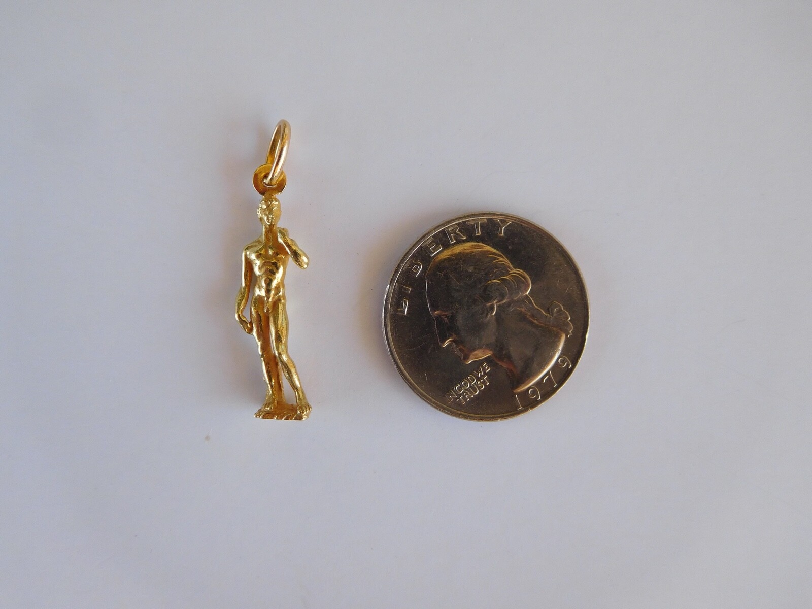 Vintage 18K Gold Michelangelo Miniature David Sculptu… - Gem