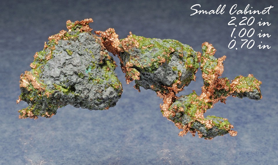 NATIVE COPPER WITH GREEN MICHIGAN MINERALS SPECIMENS CRYSTALS GEM-THN ...
