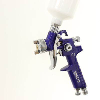 22145610 1.0MM Mini Paint Spray Gun H.V.L.P Aluminum Gun Cup Gravity ...