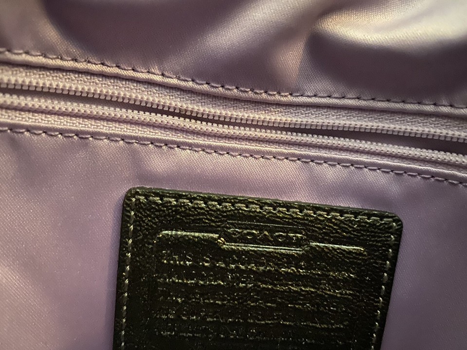 Authentic Coach Gray Patent Leather Satchel Handbag | eBay