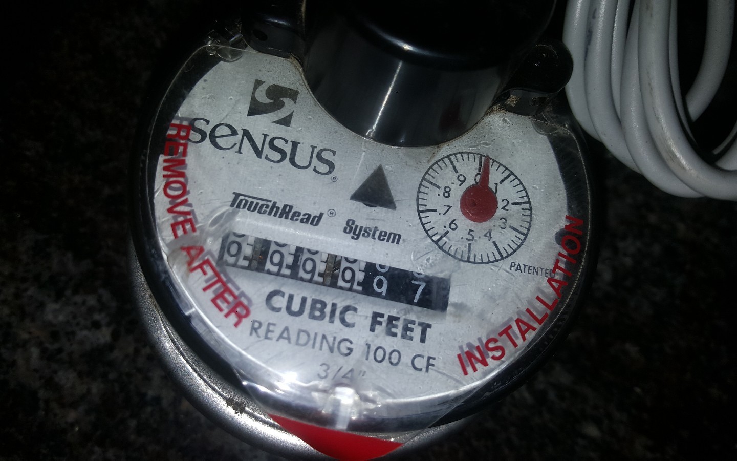 Sensus water meter 3/4" Reading 100 Cubic feet. | eBay
