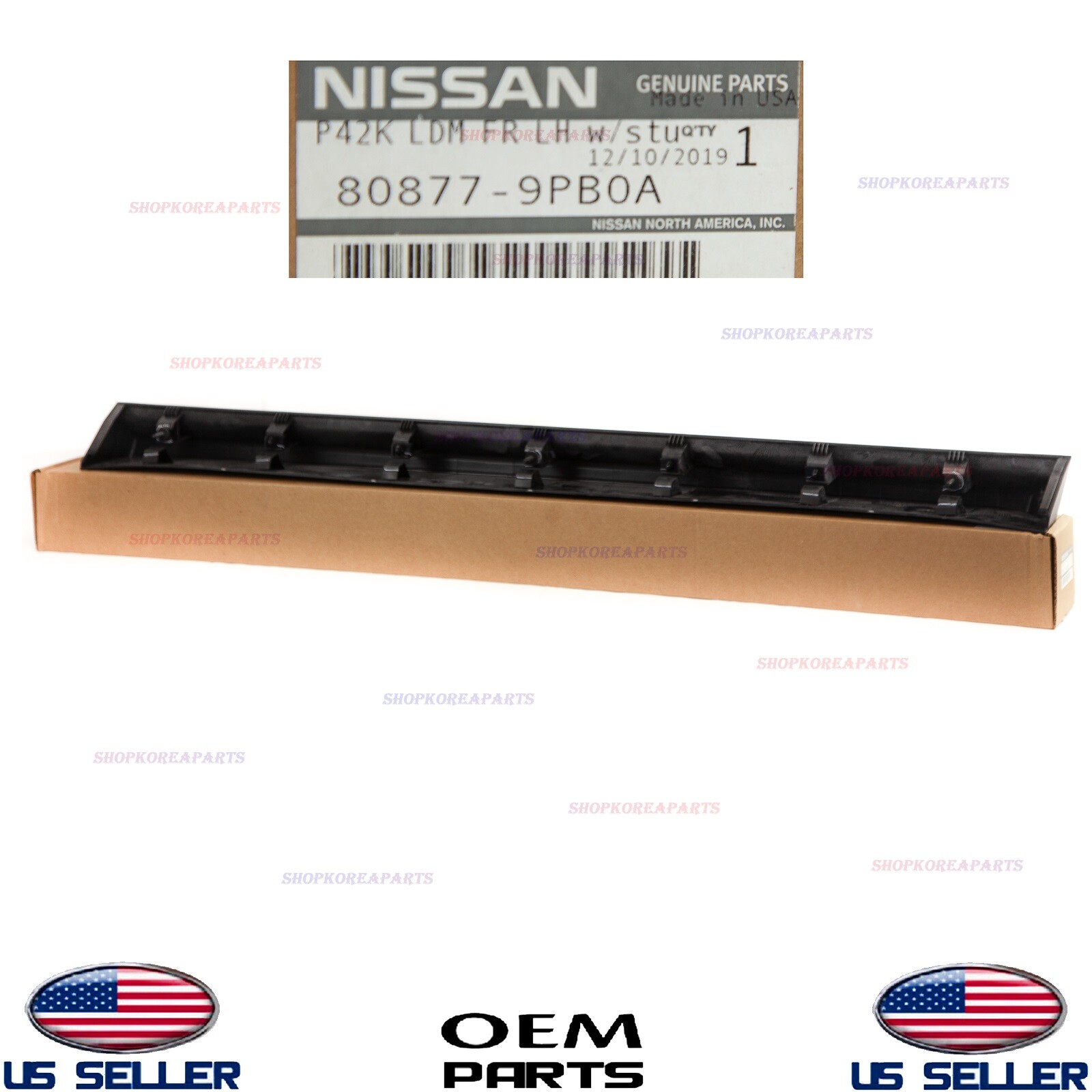 Genuine Front LEFT Door Lower Moulding Black Driver Side OEM PATHFINDER ...