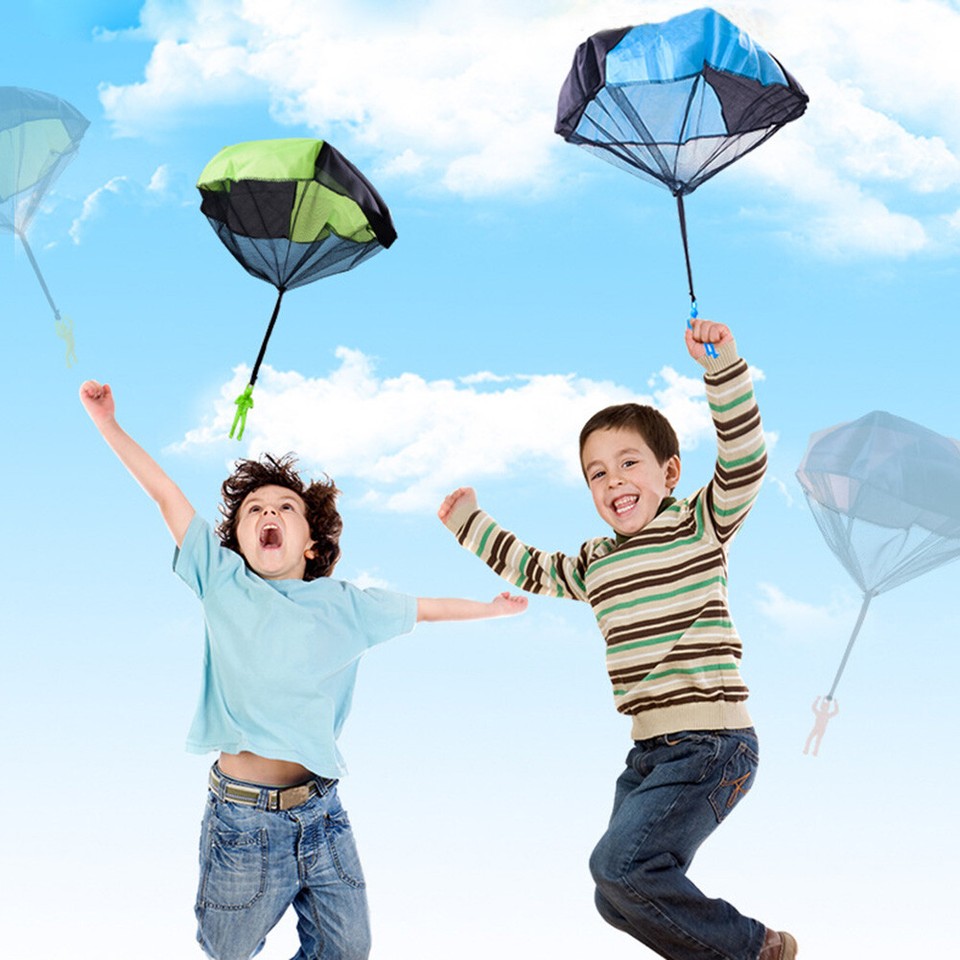 Outdoor Game Kids Flying Parachutes Sport Toys Hand Throw Mini Soldier ...