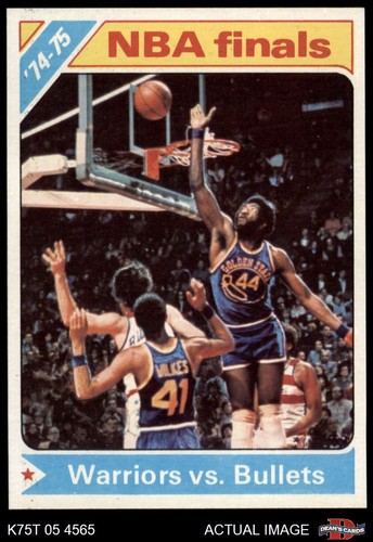 1975 Topps #189 NBA Finals Warriors / Bullets (Wizards) 7.5 - NM+ | eBay