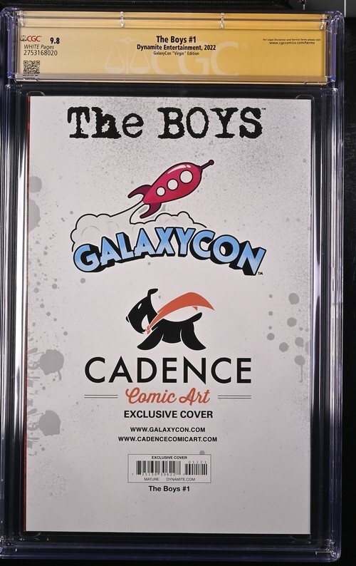 The Boys #1 Virgin Edition Dynamite CGC SS 9.8 NM/M Signed Michael ...