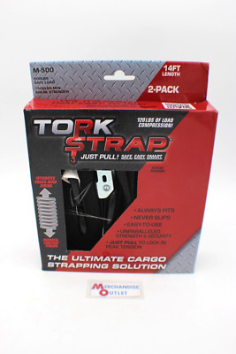 TorkStrap M500 | 14'x1'' Spring Loaded Tie Down Straps - Adapts to Load ...