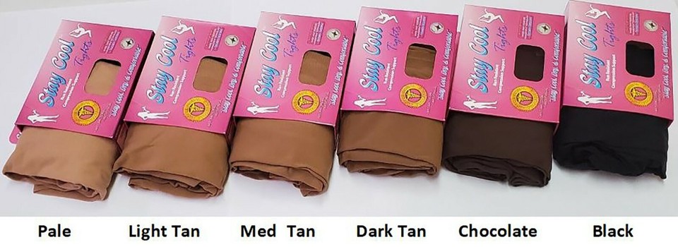 TAMARA PANTYHOSE Hooters Tights Compression SUNTAN & DARK TAN B C D Q ...