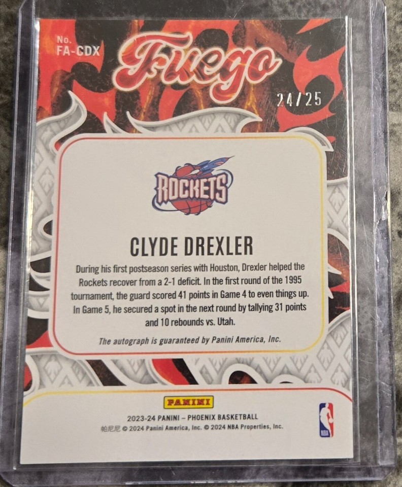 Clyde Drexler Fuego Auto /25 | eBay