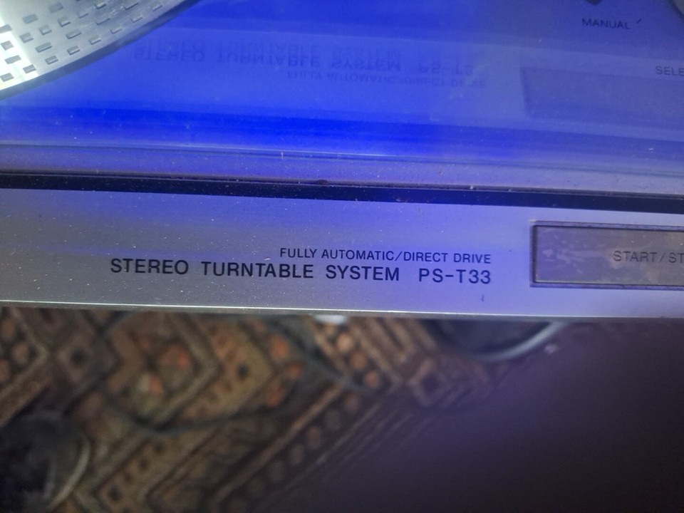 Sony Direct Drive Turntable PS-T33 w/ Cartridge & Cover | eBay
