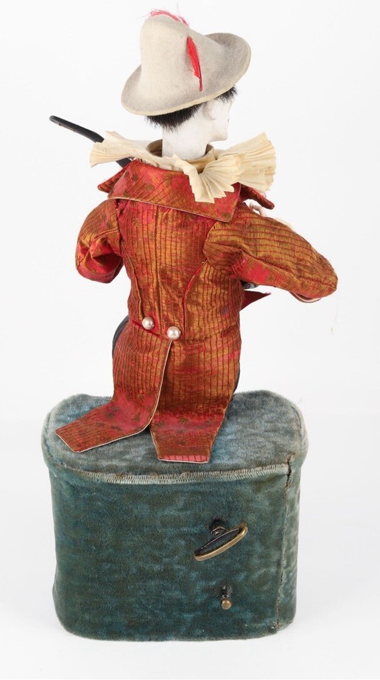 ANTQUE FRENCH AUTOMATON DOLL LAMBERT MANDOLIN PLAYER JESTER AUTOMATE ...