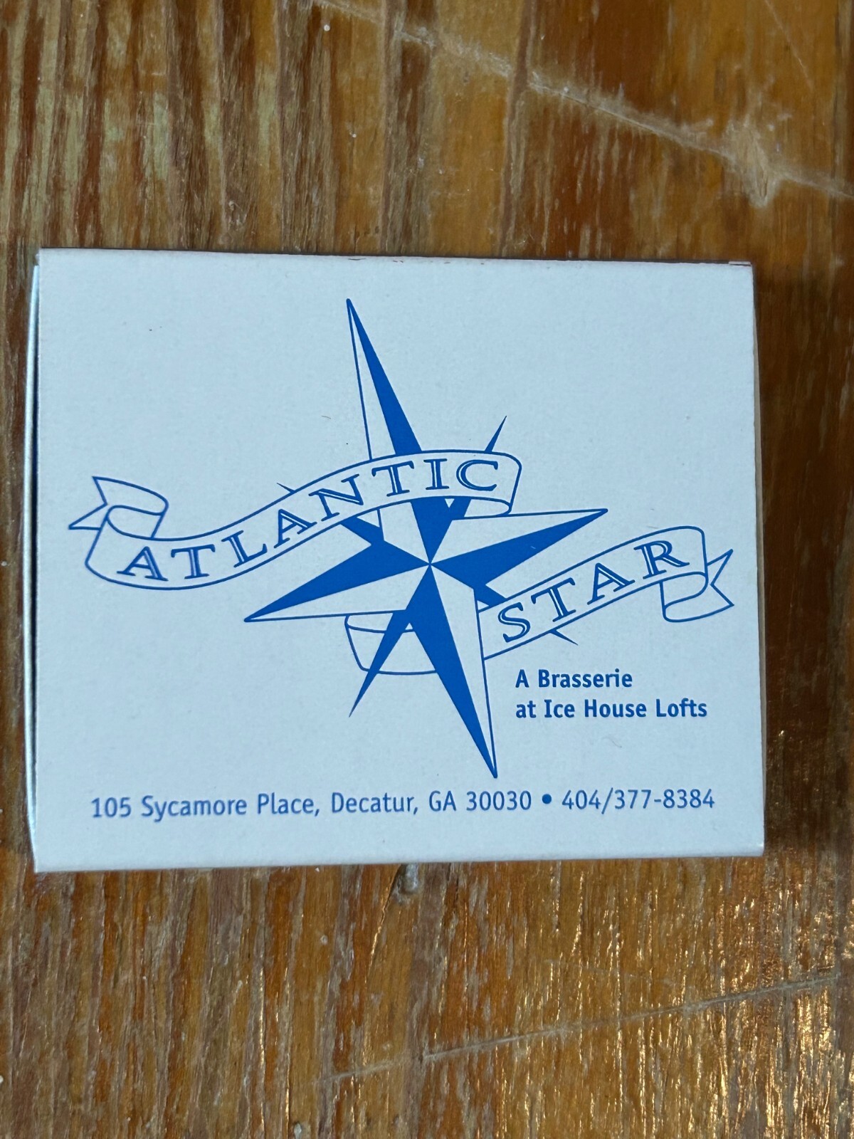 Atlantic Star Decatur GA Brasserie & Ice House Lofts Matches Matchbook ...