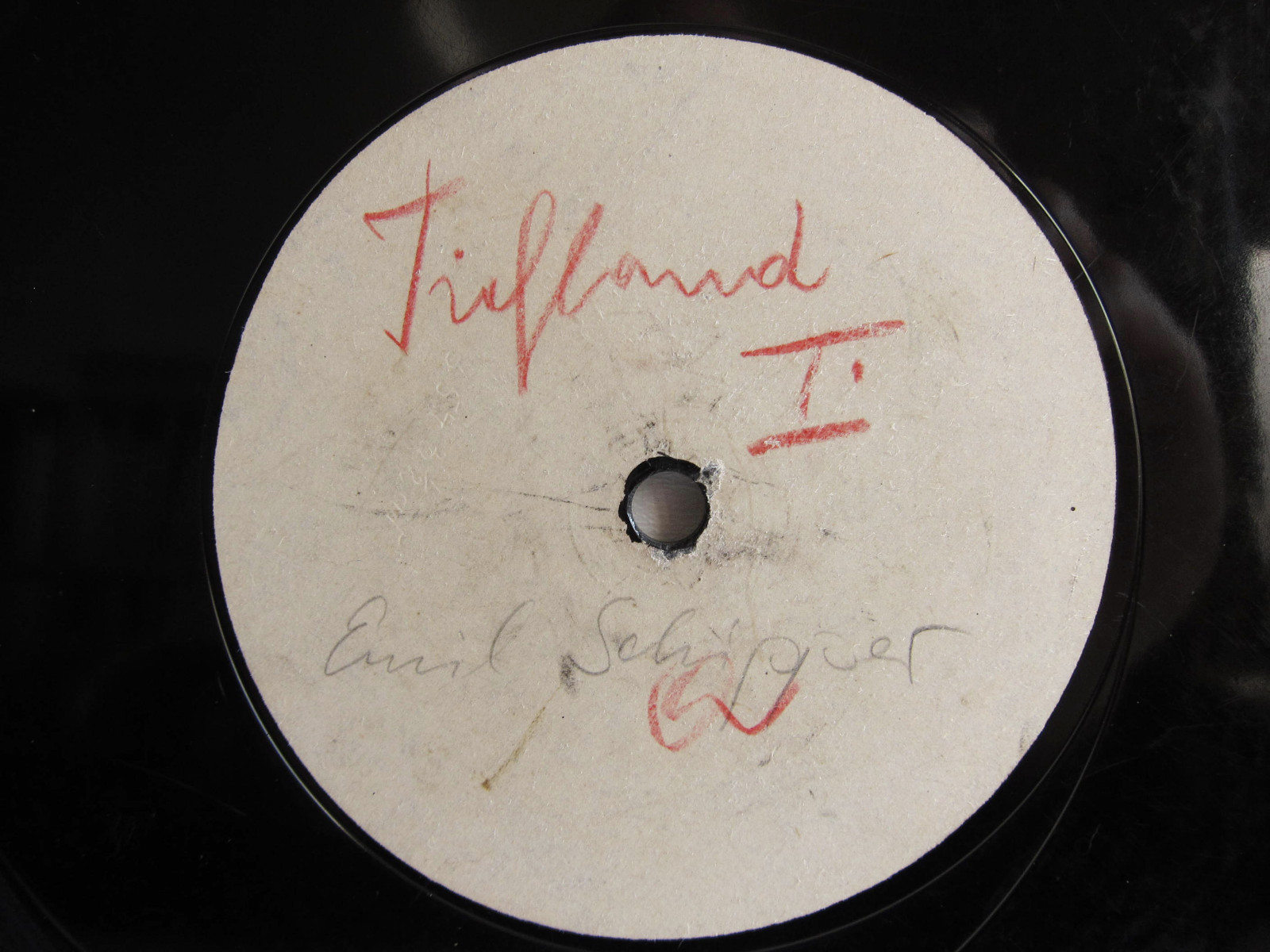 78rpm DR. EMIL SCHIPPER sings D'ALBERT TIEFLAND - UNPUBLISHED TEST ...