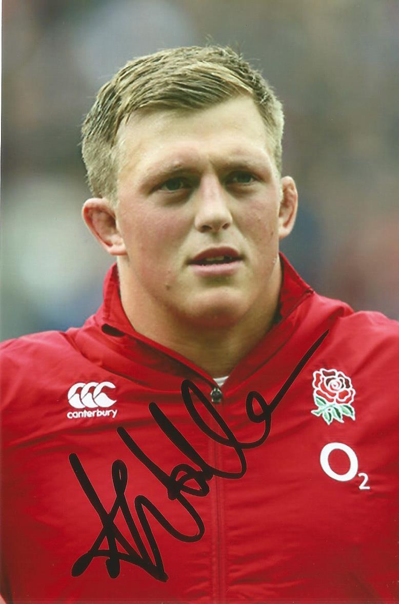 ENGLAND & NORTHAMPTON SAINTS RUGBY: ALEX WALLER SIGNED 6x4 ACTION PHOTO ...