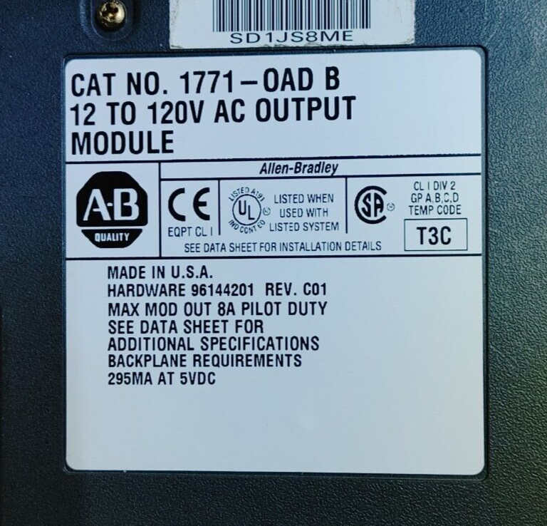 1771-OAD/B AC OUTPUT MODULE 12-120VAC WOW!! | eBay