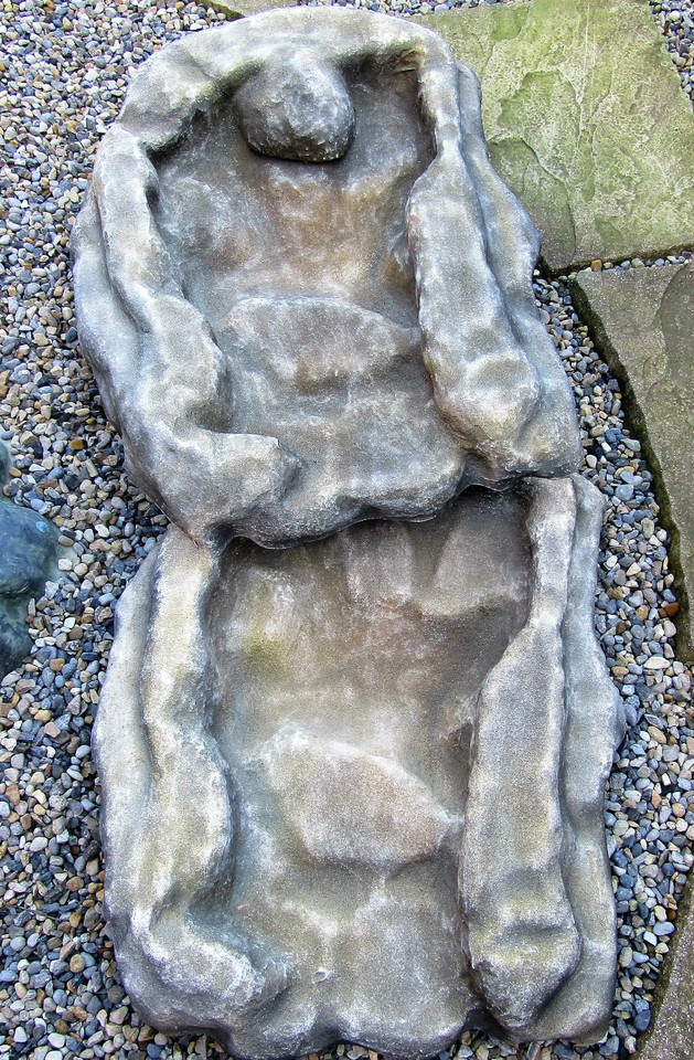 Garden Pond Waterfall Fibreglass section Natural Rock effect 19 Water ...