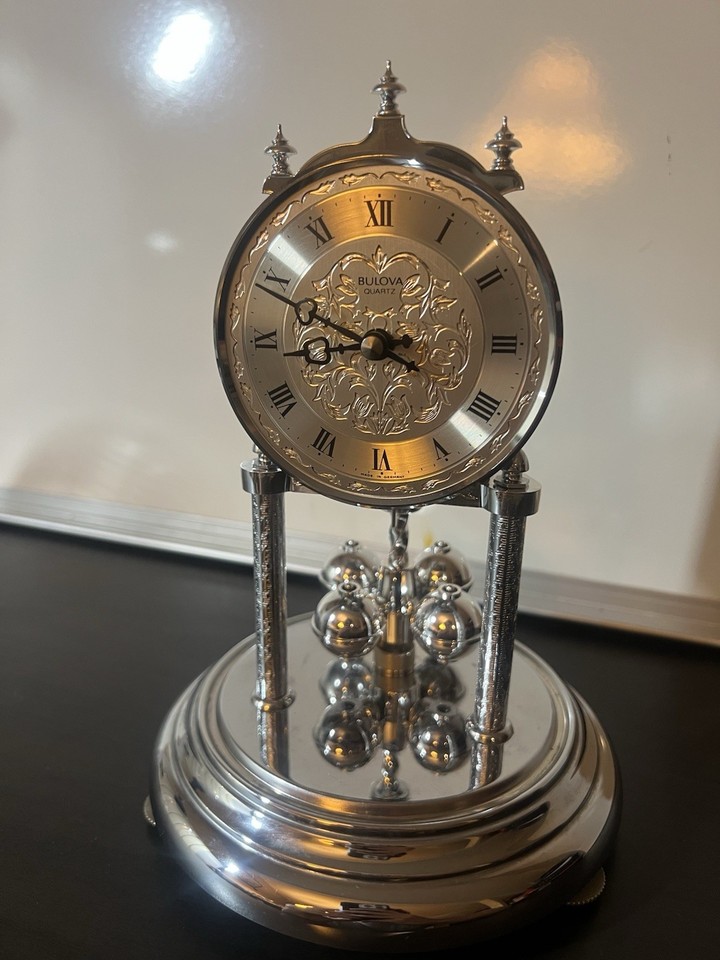 Vintage Bulova Quartz Anniversary Clock 9-1/2" Made In W. Germany EUC ...