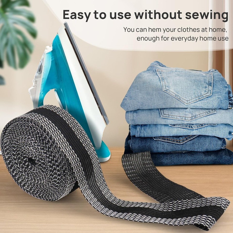 Hemming Tape for Pants Iron-On Instant Hem Tape No Sew Jeans Pants ...