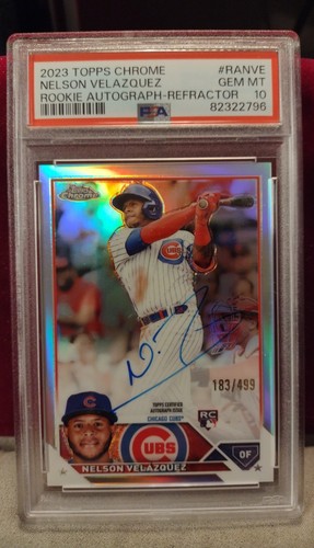 2023 Topps Chrome - Rookie Autographs Nelson Velazquez #RA-NVE ...