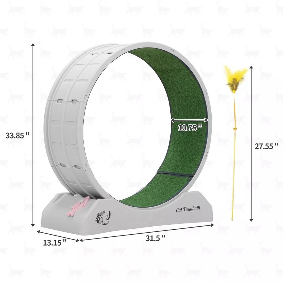 Cat Exercise Wheel Plastic Running Wheel Cat Toys Indoor Cat Treadmill ...