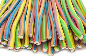 Tutti Frutti Long Pencil sweets cable chewy retro party fruit favours ...