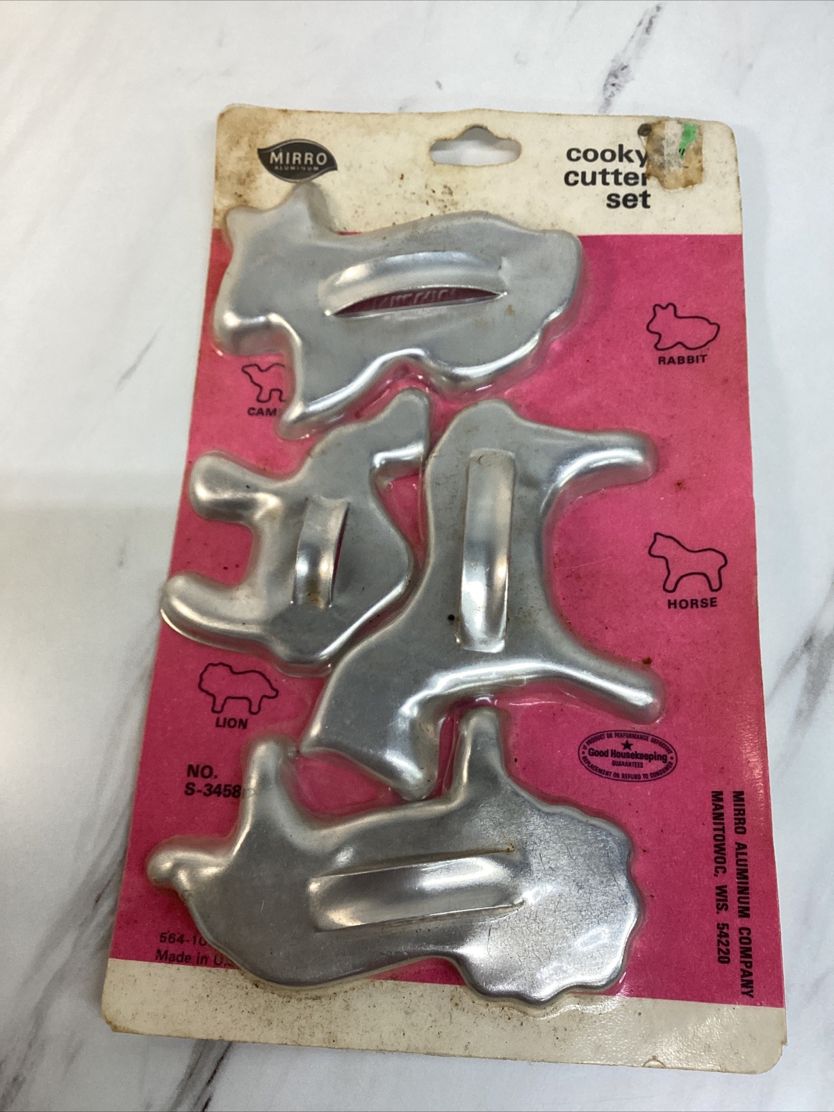 Mirro Cookie Cutter Set Silver Aluminum 4 Pc Animal Set Lion Horse ...