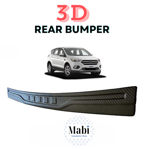 3D Bumper Protector Stainless Steel Carbon For Ford Kuga MK2 2012 Up | eBay