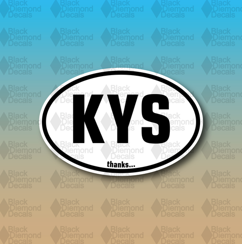 KYS Thanks Stupid Funny Oval MEME 4" Laptop Vinyl Decal Sticker JDM | eBay