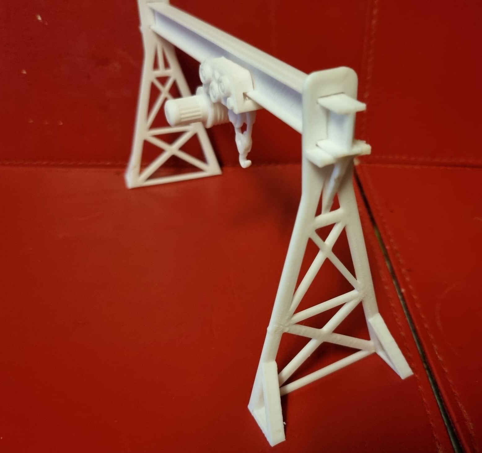 00 Gauge Gantry Crane 3D printed Double track in white | eBay UK