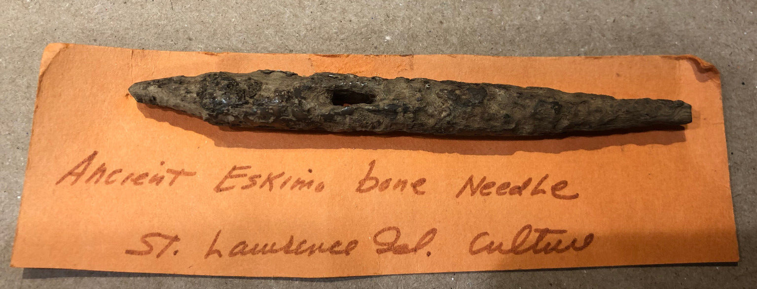 Antique Eskimo Bone Needle St. Lawrence Island Alaska | eBay