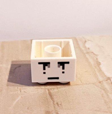New LEGO GHAST Minecraft Brick Head Printed Face 2x2 inverted White ...