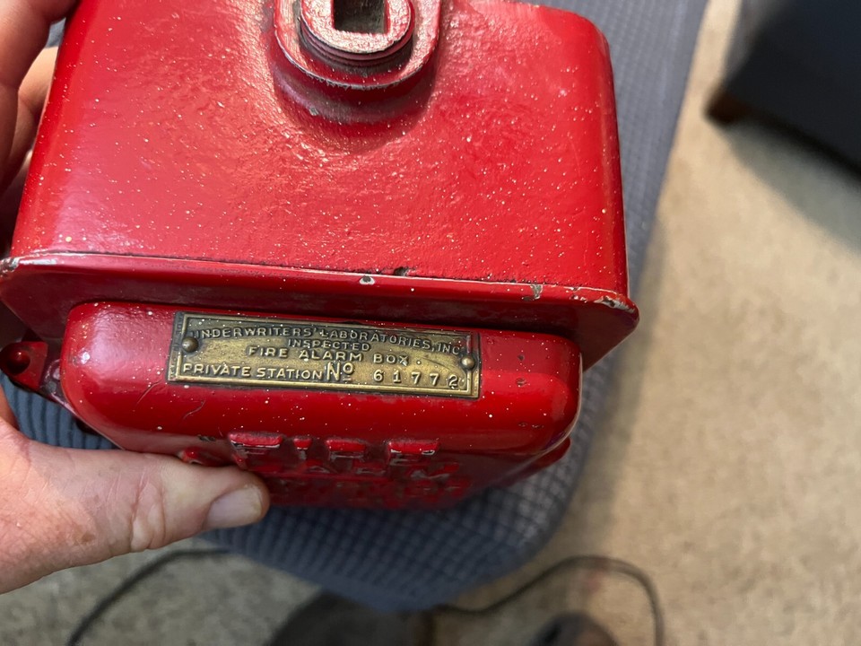 Antique Fire Alarm box Private Station w key, Underwriter Laboratories ...