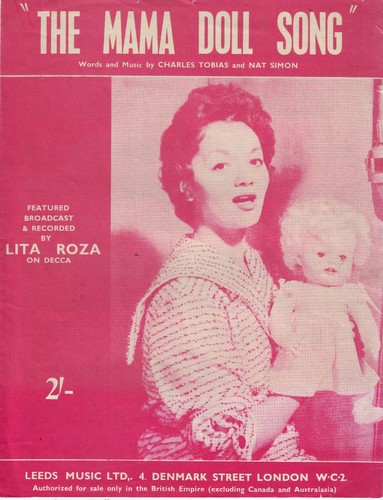 MAMA DOLL SONG SHEET MUSIC Original Price 2/- by TOBIAS & SIMON. LEEDS ...
