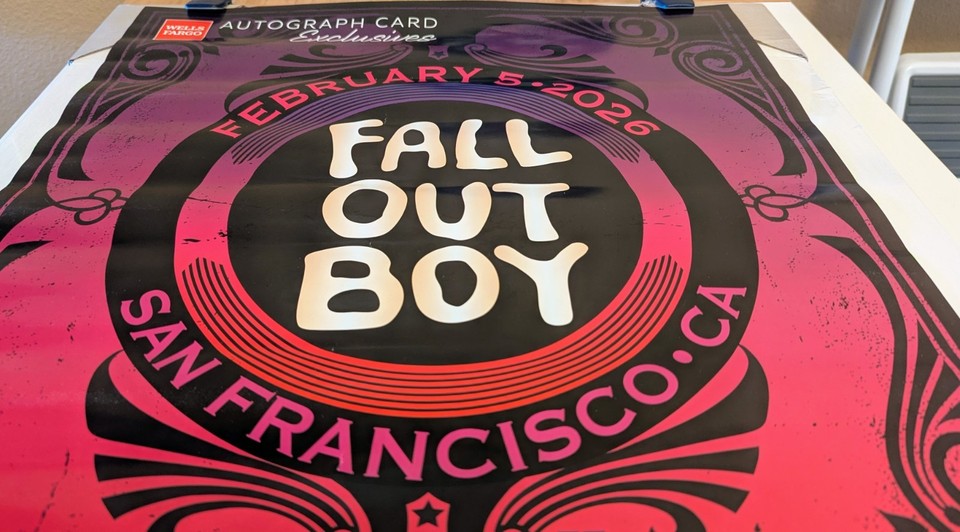 Fall Out Boy February 5 2026 18" x 24" San Francisco Regency Ballroom ...