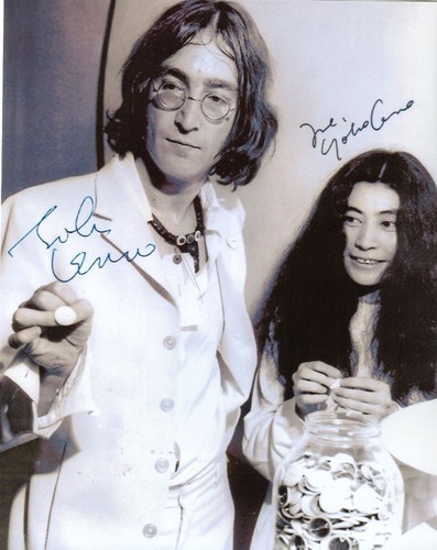 John Lennon & Yoko Ono Autogramm The Beatles Musik-Legende Autograph | eBay