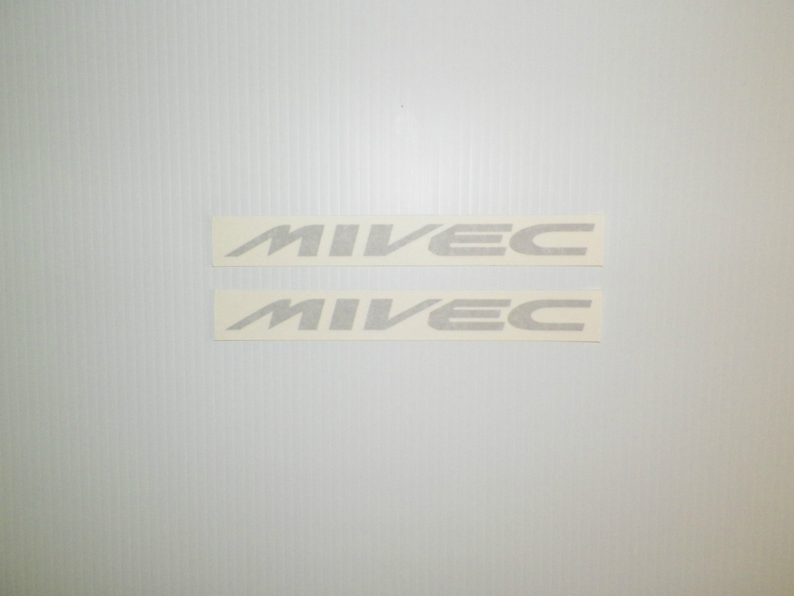 New Mitsubishi MIVEC Slanted Logo Side Body Badge Decals Pair EVO FTO ...