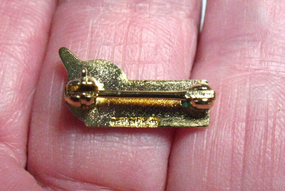 NORTH CENTRAL AIRLINES 10K GOLD FILLED GOLD ENAMEL GREEN STONE MERIT ...