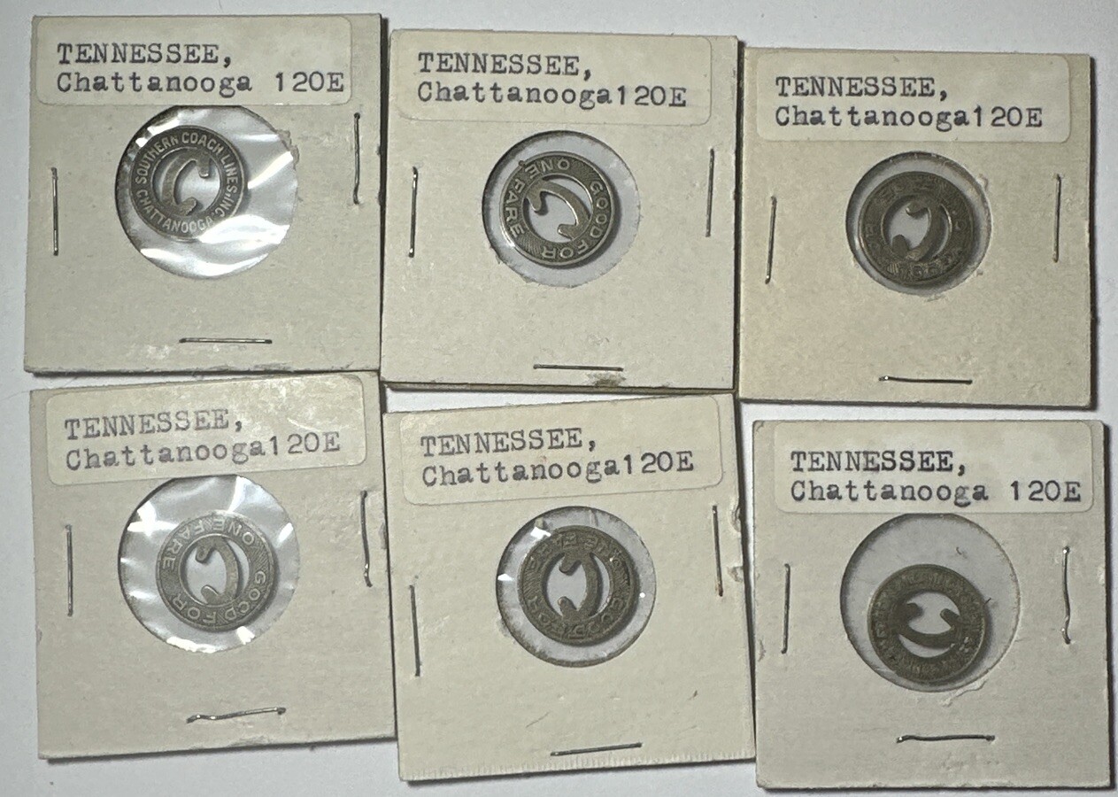 VERY RARE SOUTHERN COACH LINES TRANSIT TOKEN ~ CHATTANOOGA TENNESSEE ...