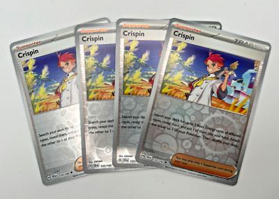 Crispin Reverse Holo 133/142 4x x4 Pokémon Cards 2024 Stellar Crown ...