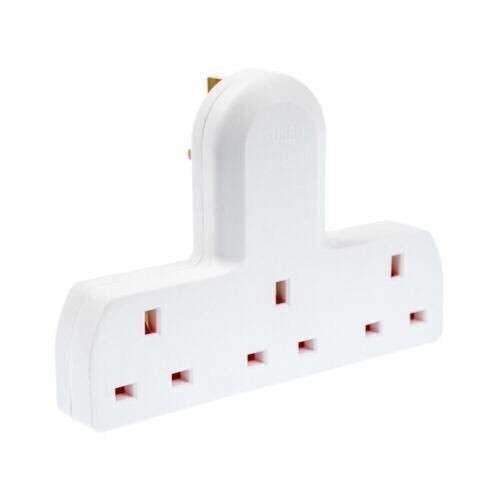 3 Way Triple Gang UK 3 Pin Multi Socket Plug Extension Mains Adaptor ...