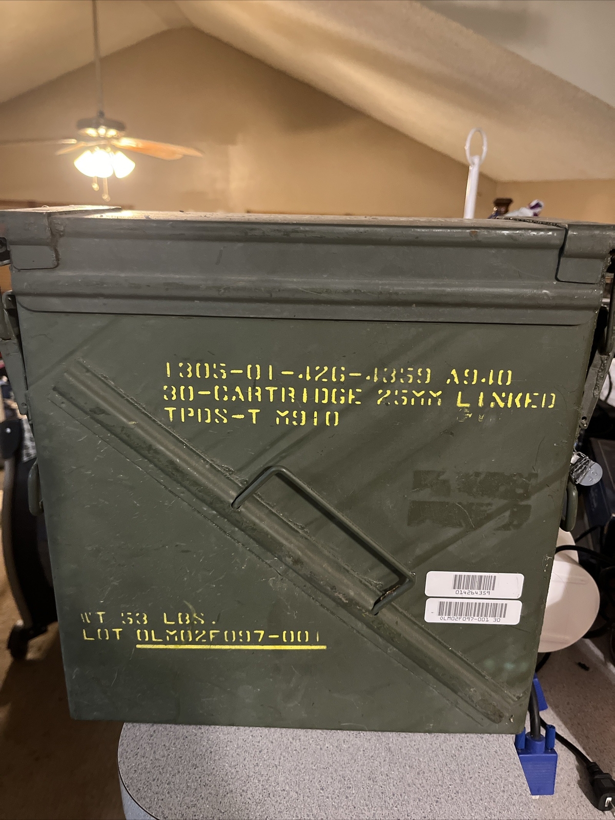25mm Ammo Can Storage U.s. Military Surplus Army Collectible Removable ...