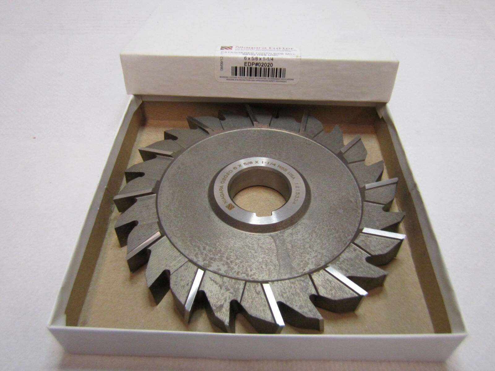 Niagara Cutter S6102 6" x 5/8" x 1-1/4" Side Mill Cutter Staggered ...